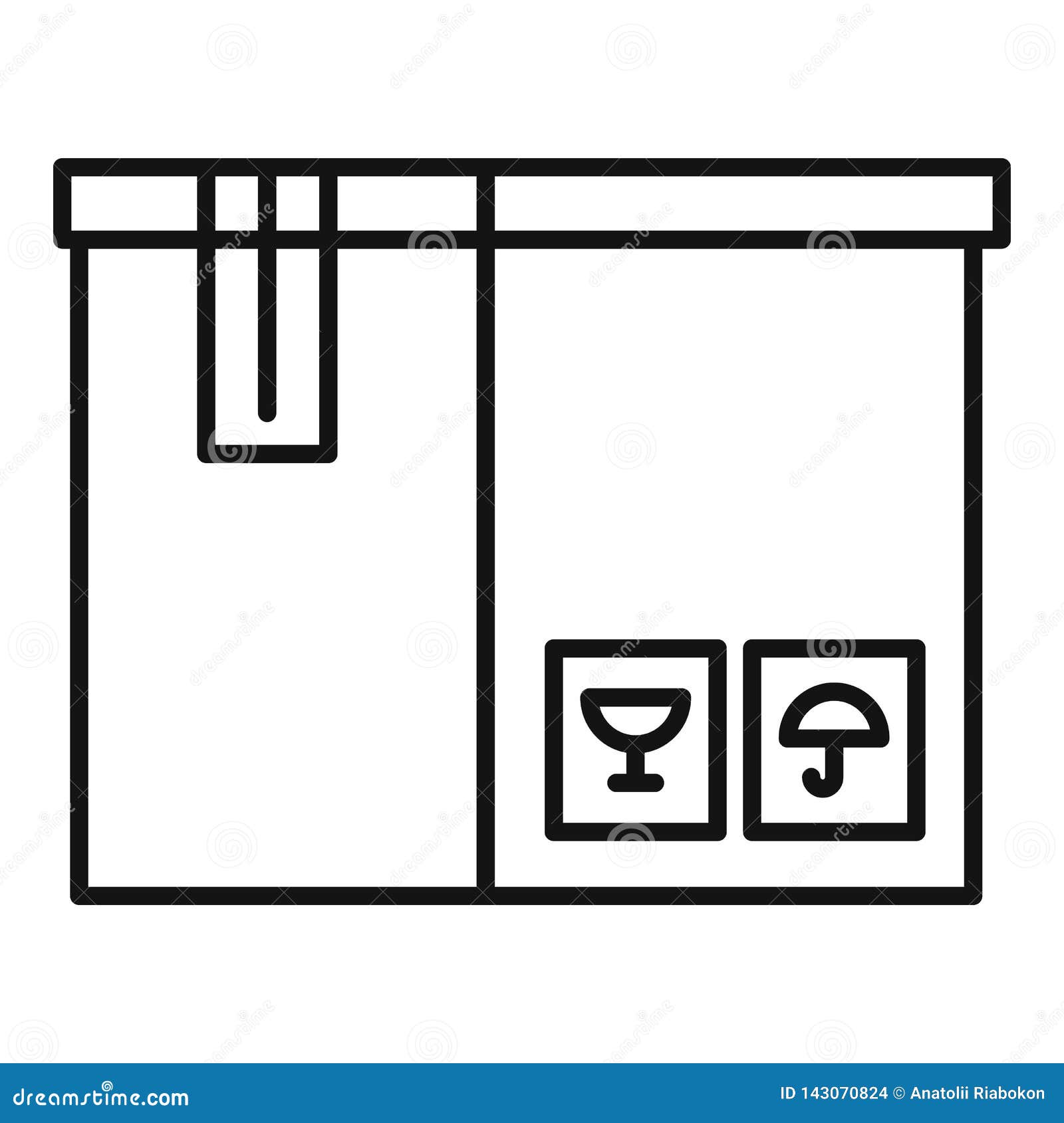Delivery Box Icon, Outline Style Stock Vector - Illustration of carton ...