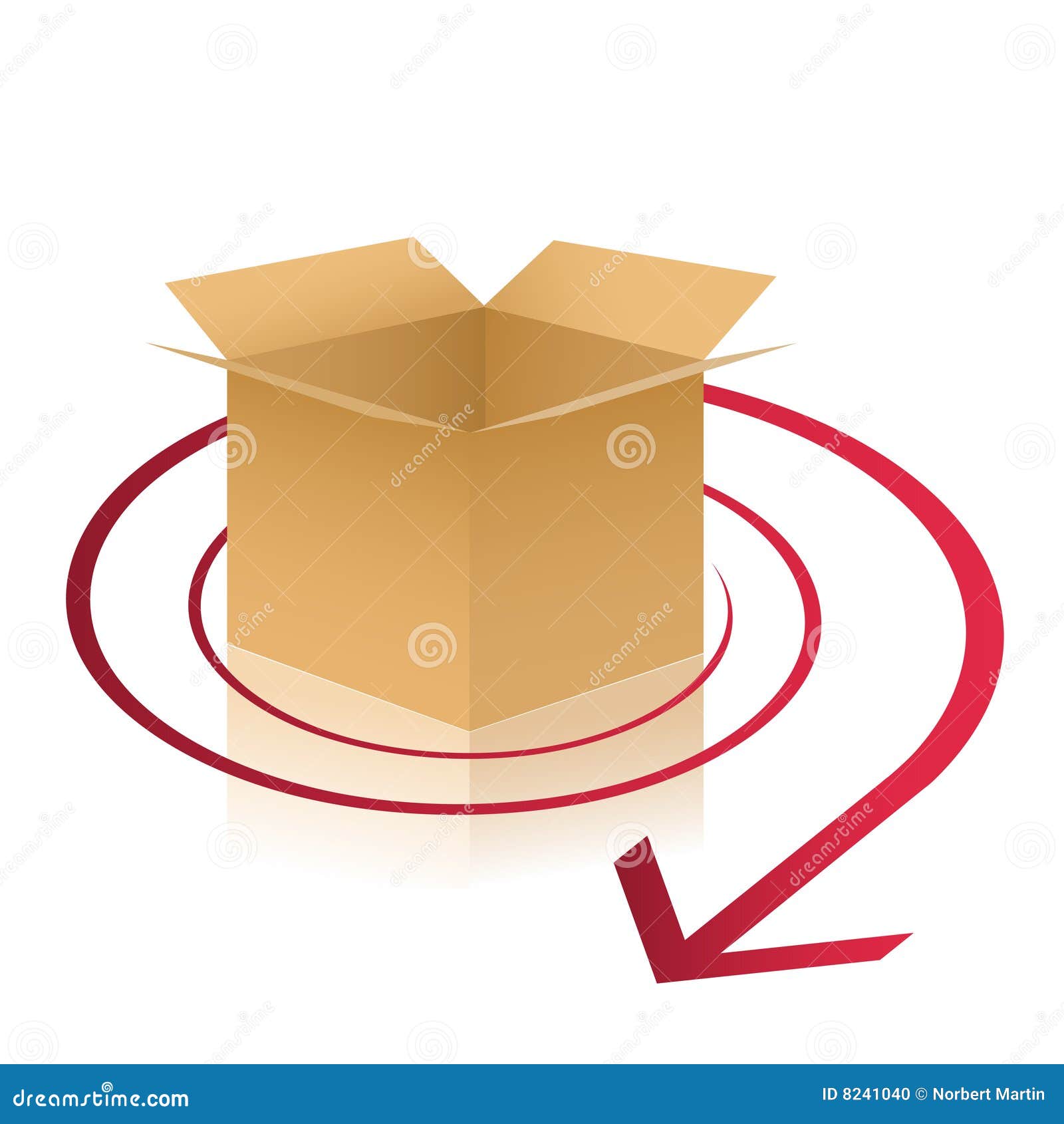 Delivery box illustration stock vector. Illustration of crate - 8241040