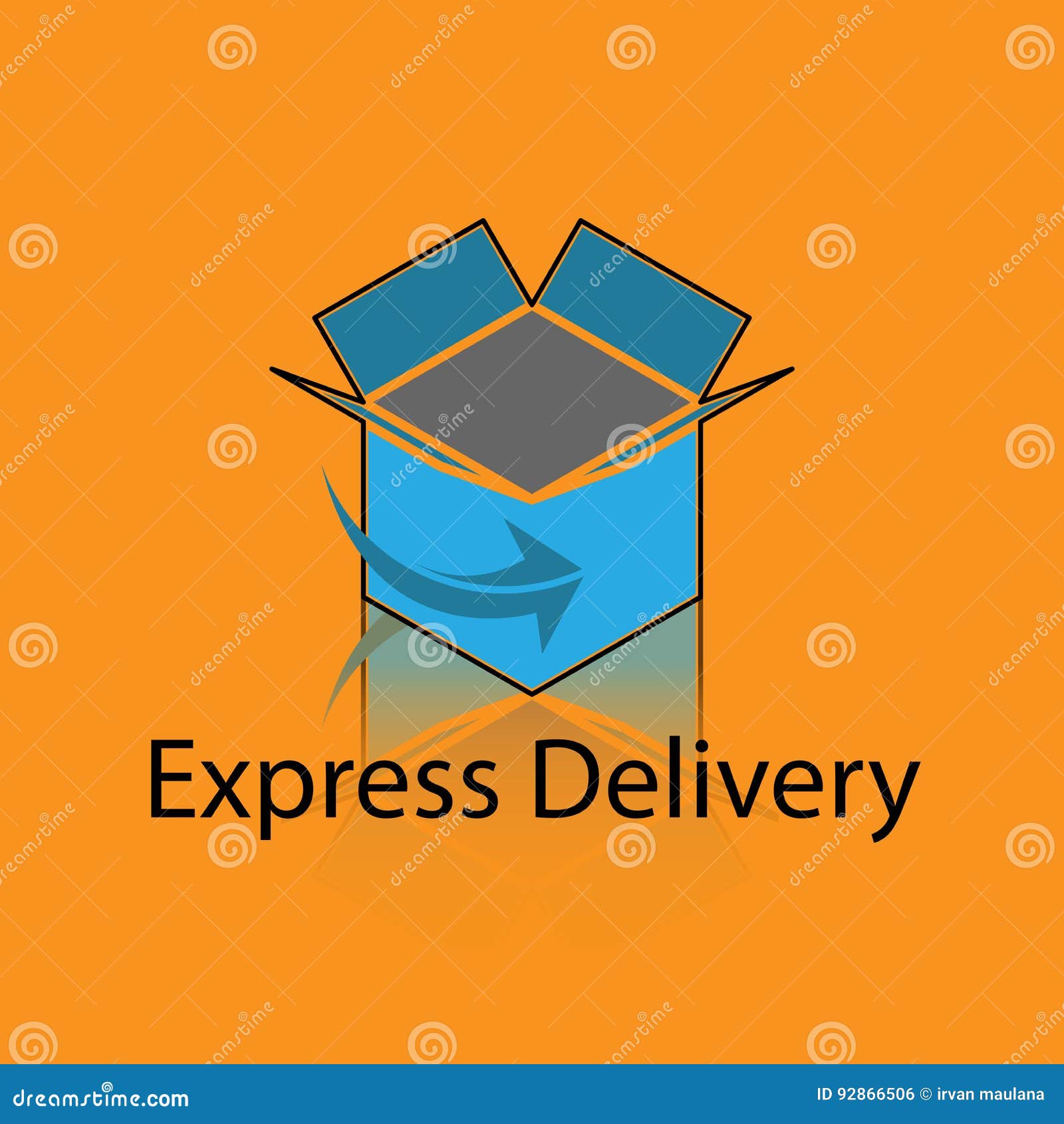 Delivery Box Logo stock vector. Illustration of logo - 92866506
