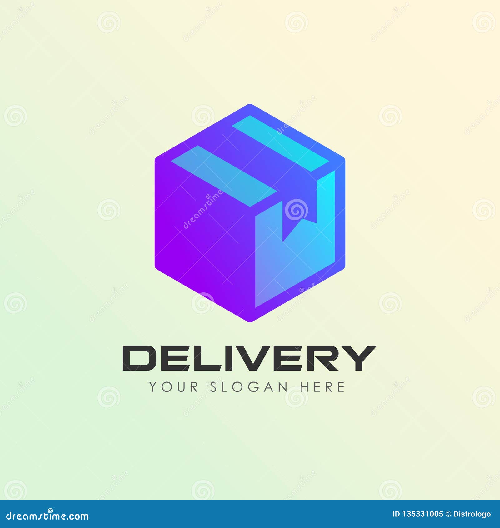 Delivery Box Logo Design. Courier Logo Design Template Stock Vector ...