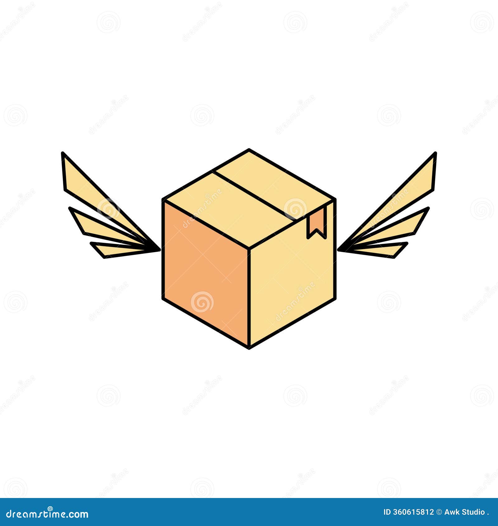 Delivery Box logo stock vector. Illustration of company - 360615812