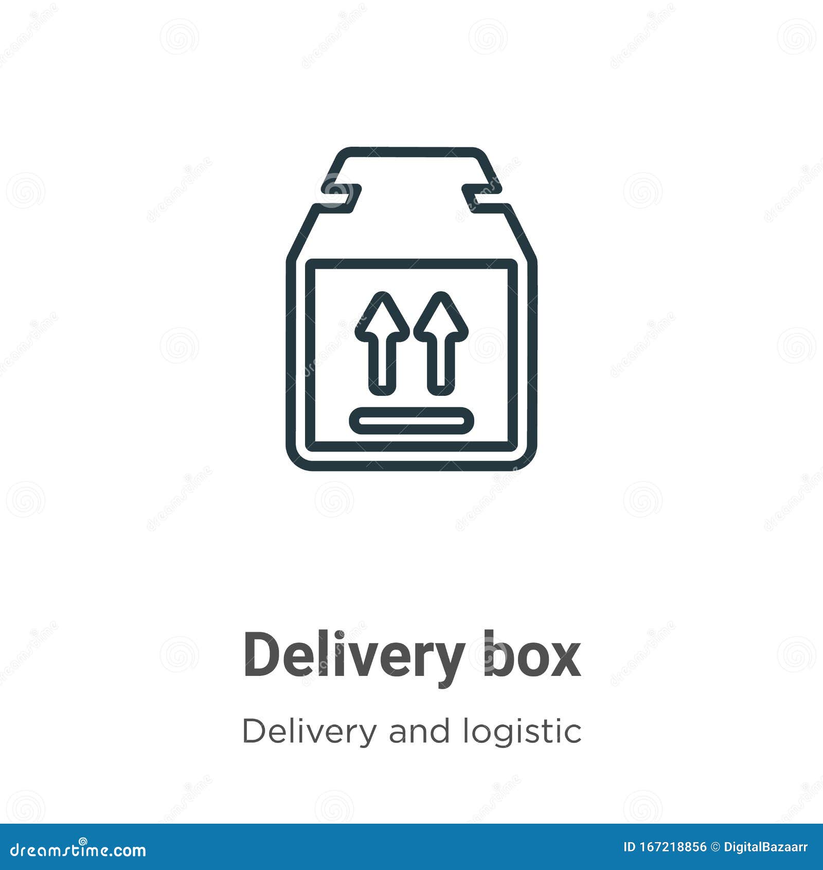 Delivery Box Outline Vector Icon. Thin Line Black Delivery Box Icon ...