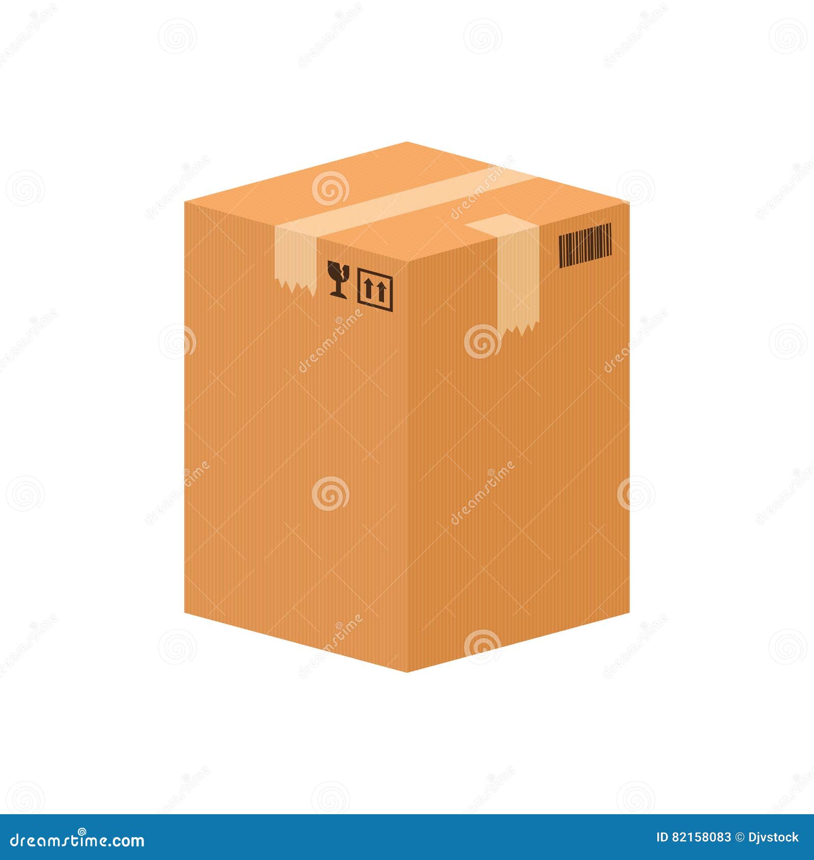 Delivery box shipping stock vector. Illustration of deliver - 82158083