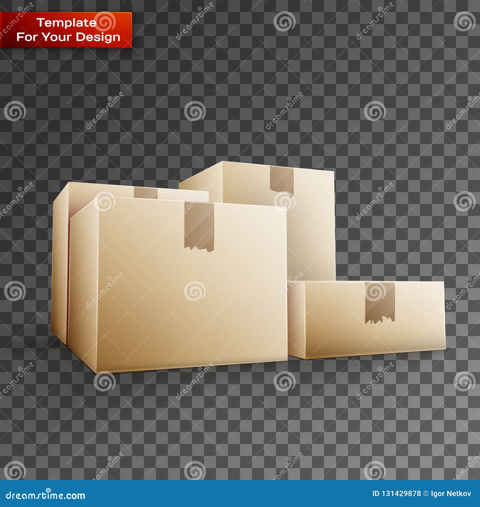 Delivery Box on Transparent Background Stock Vector - Illustration of ...