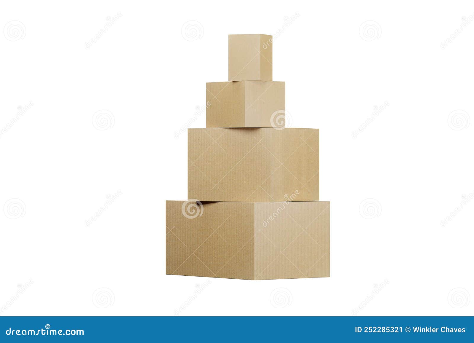 Stack of cardboard boxes stock image. Image of brown - 252285321