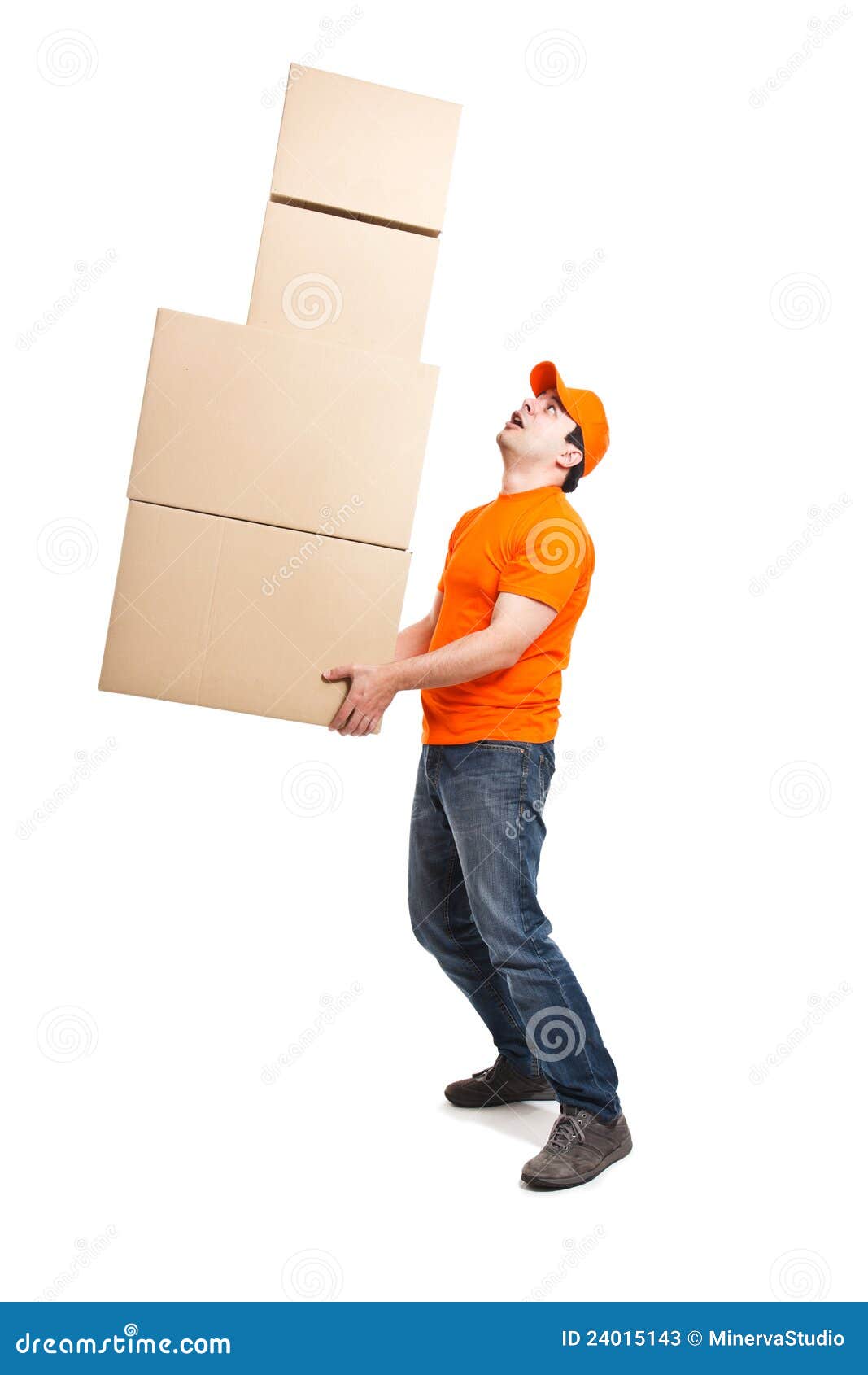 Delivery boy stock image. Image of full, shipping, ship - 24015143