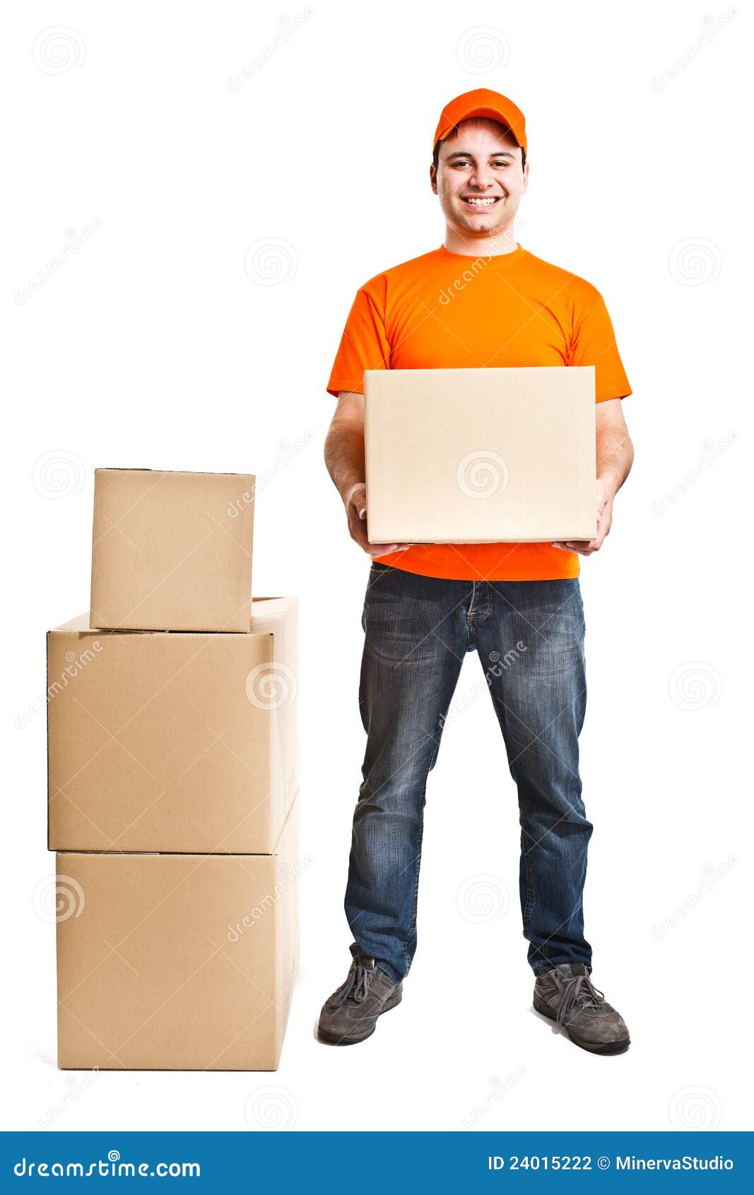 Delivery boy stock photo. Image of deposit, parcel, male - 24015222