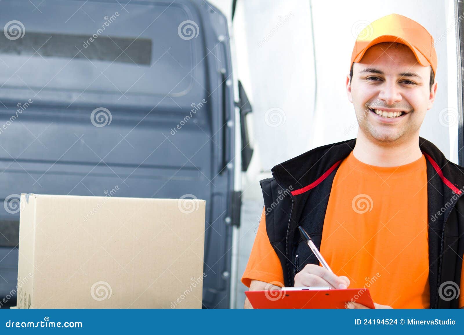 Delivery boy stock photo. Image of male, warehouse, airmail - 24194524
