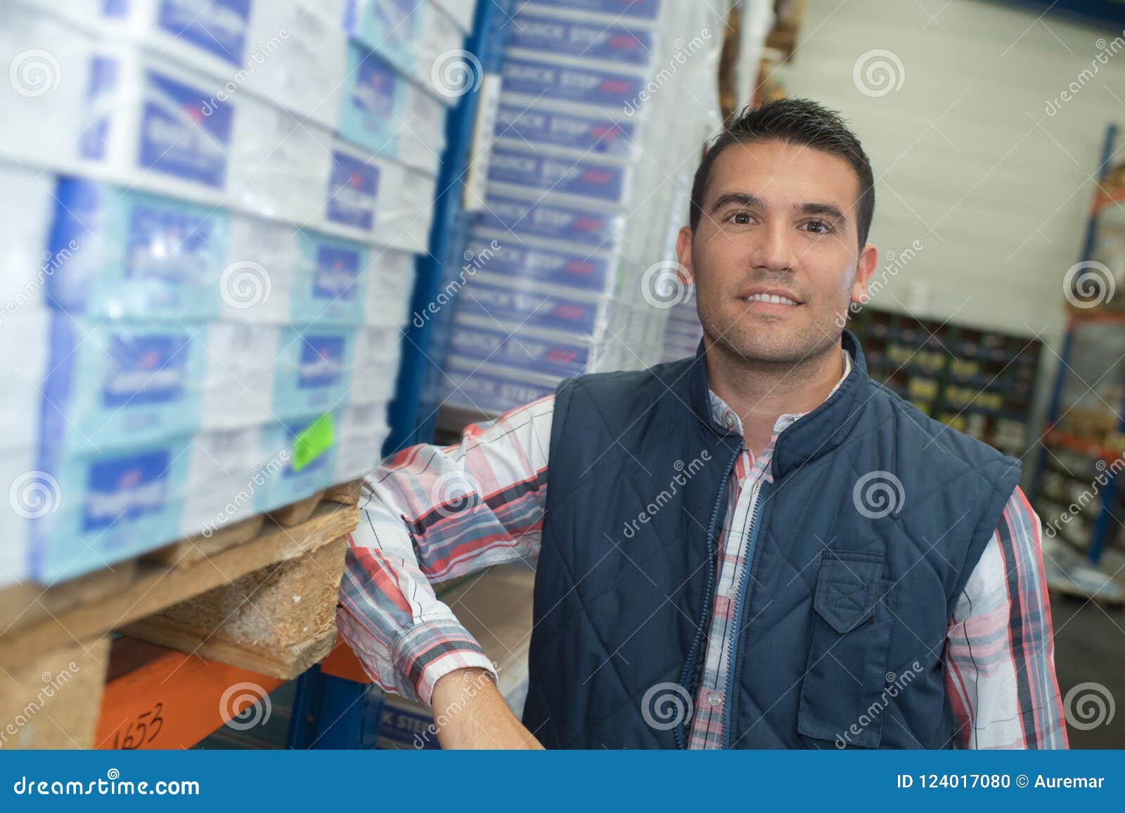 Delivery boy with crates stock photo. Image of logistician - 124017080