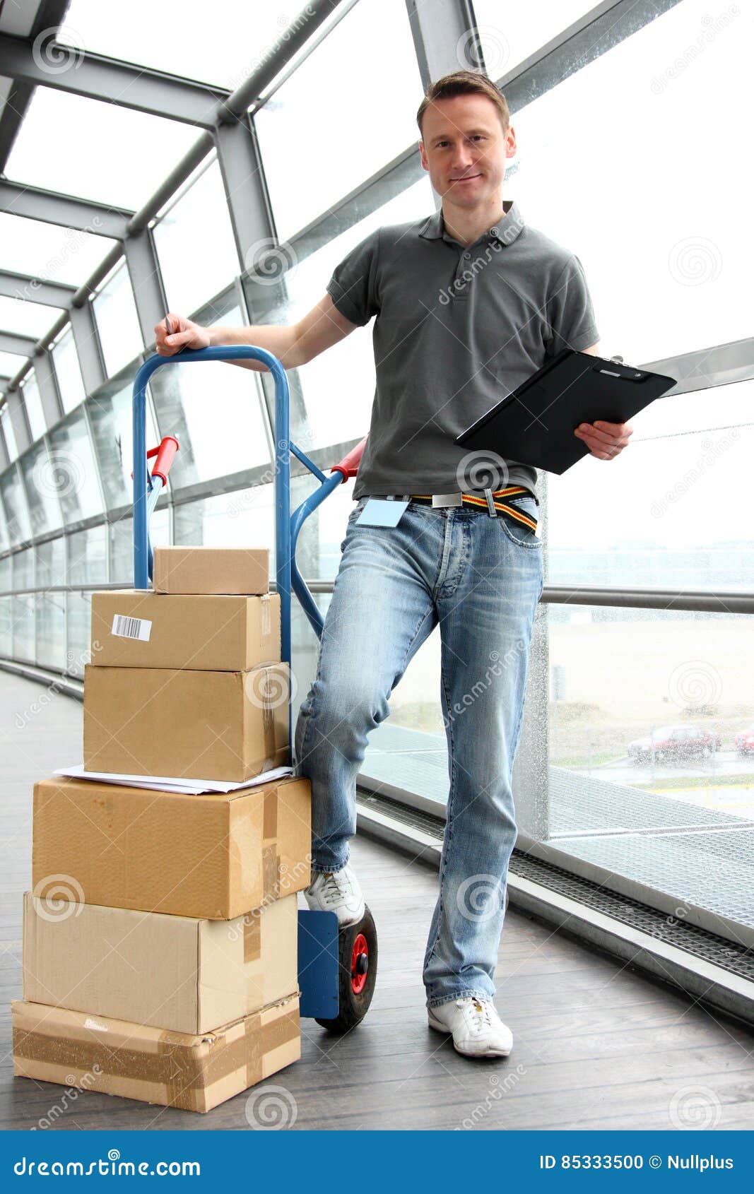 Delivery Boy stock photo. Image of cart, shipping, messenger - 85333500