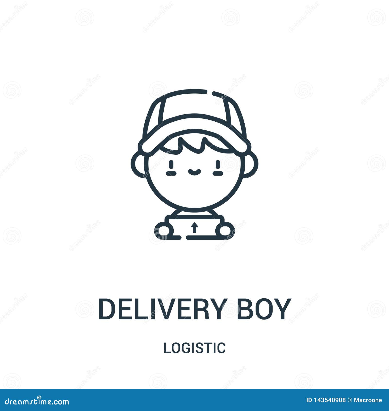 Delivery Boy Icon Vector from Logistic Collection. Thin Line Delivery ...