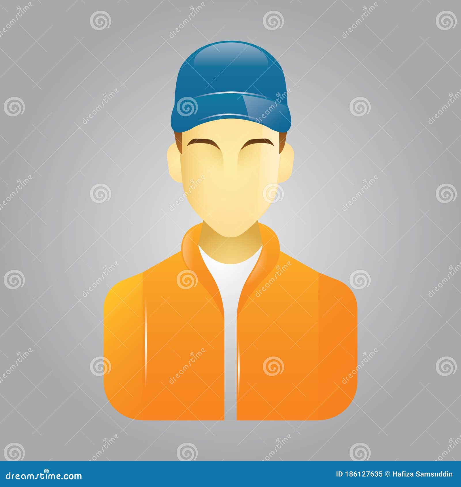 Delivery Boy. Vector Illustration Decorative Design Stock Illustration ...