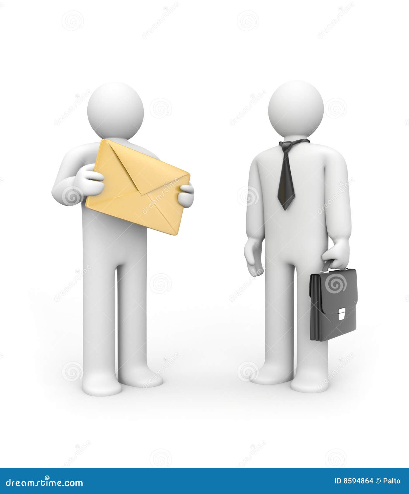 Delivery of Business Correspondence Stock Illustration - Illustration ...