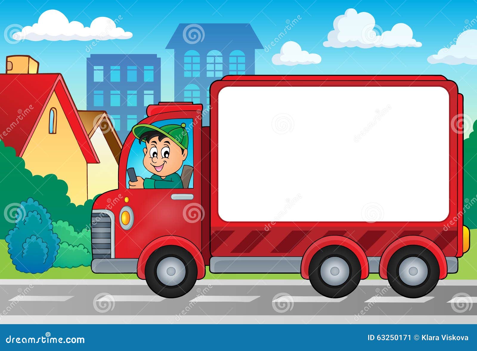 Delivery car theme image 4 stock vector. Illustration of truck - 63250171