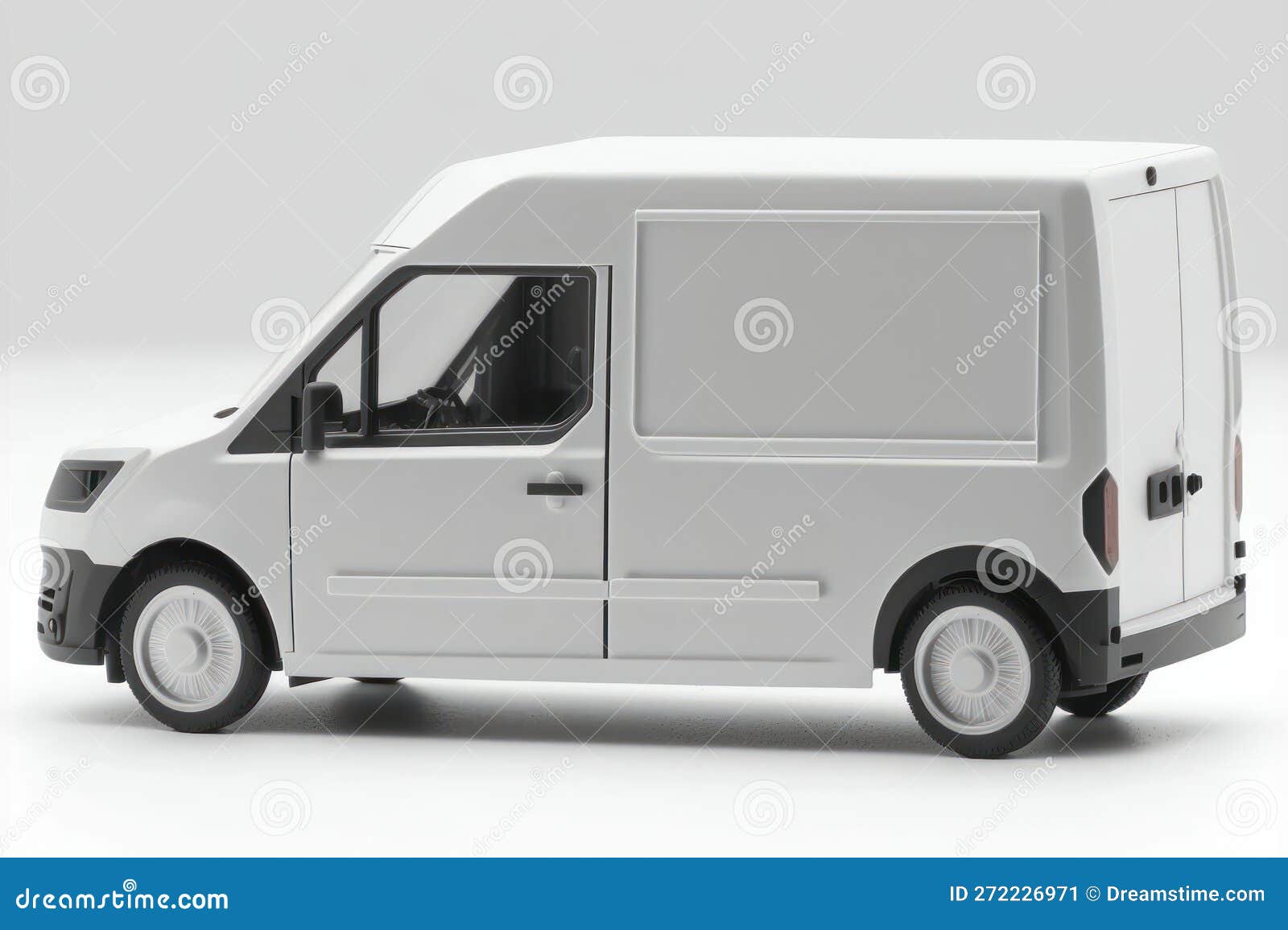 Delivery Car on White Backround Mockup. AI Generation Stock ...