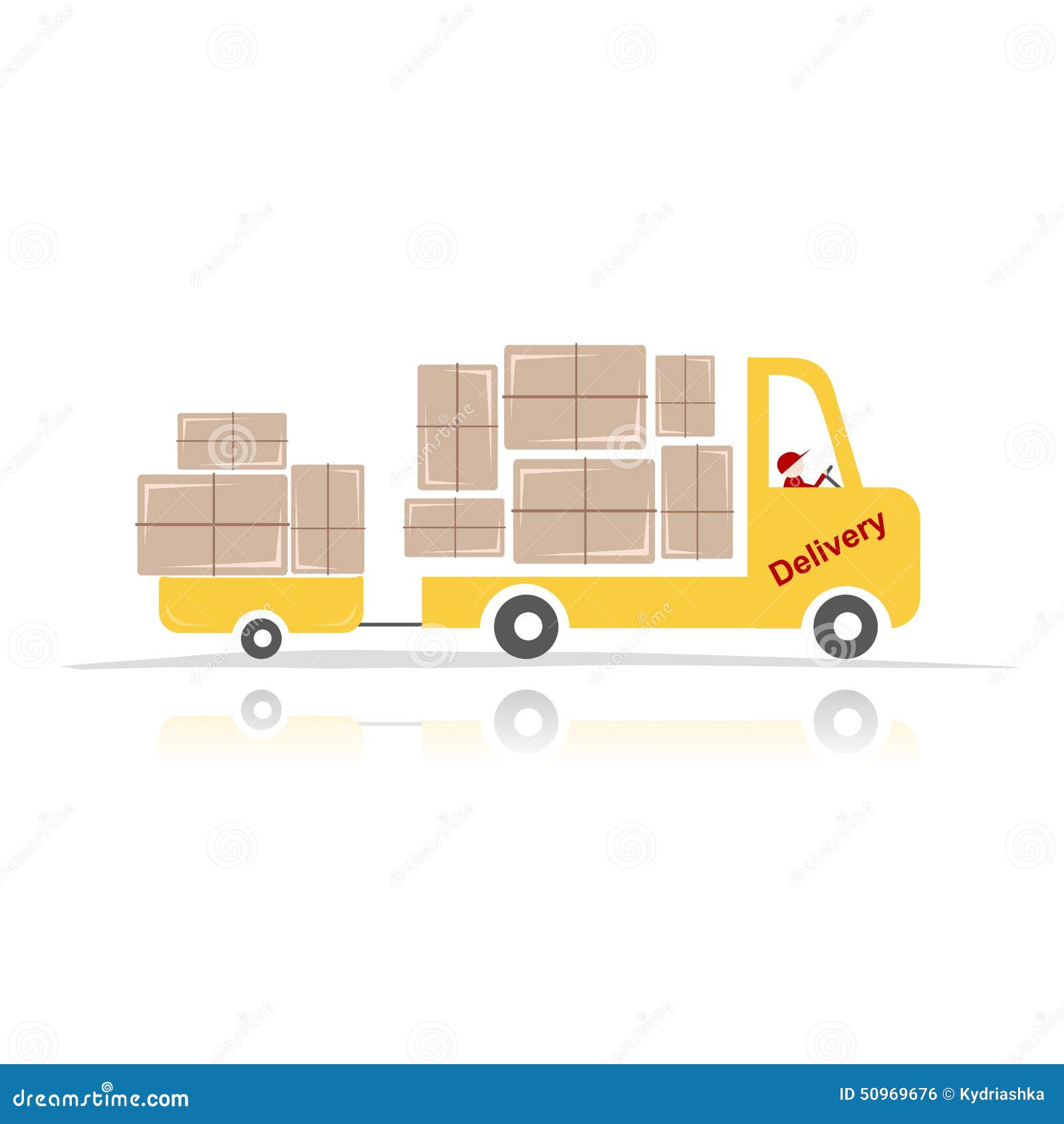 Delivery Car for Your Design Stock Vector - Illustration of motion ...