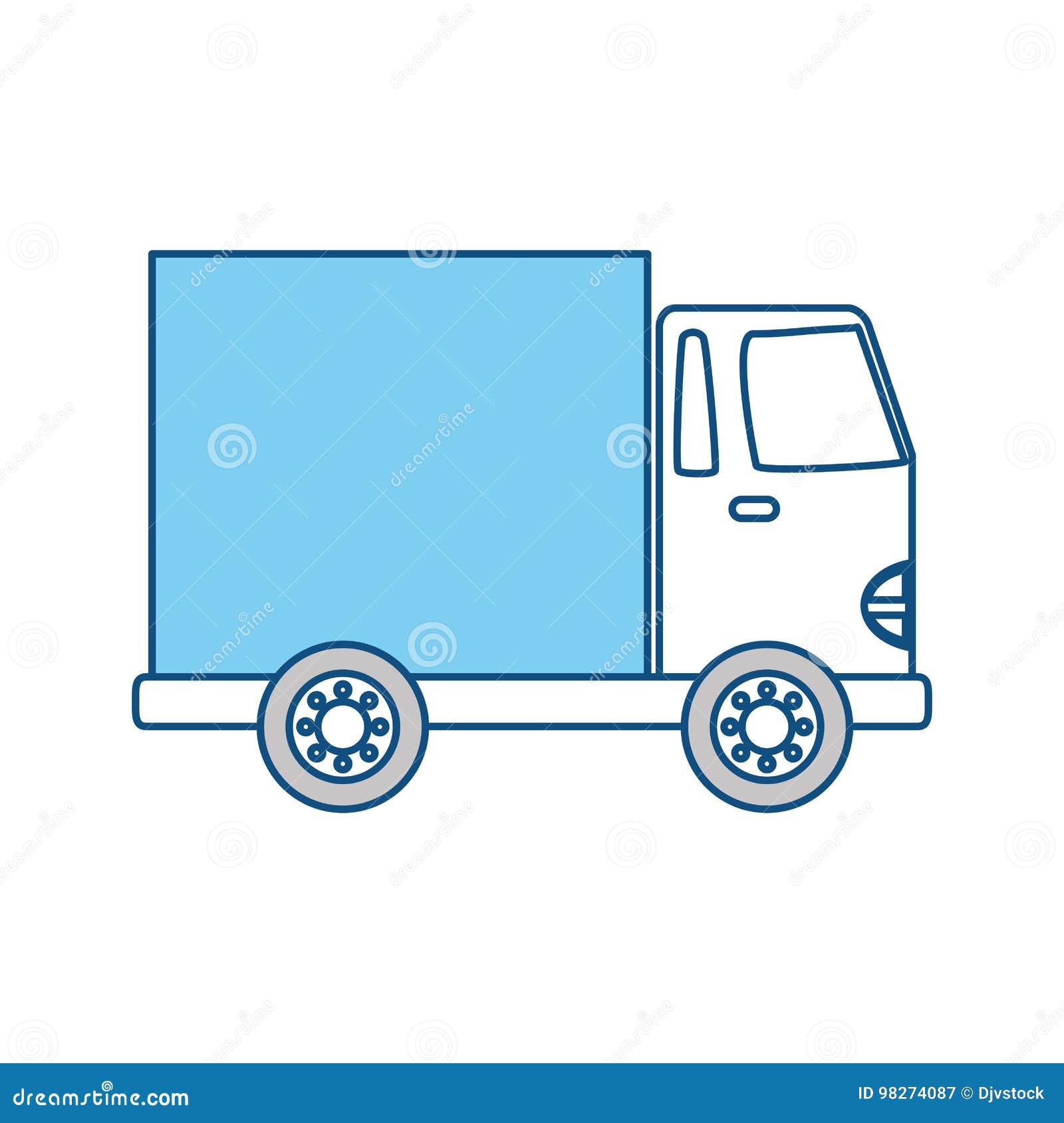 Delivery cargo truck stock vector. Illustration of container - 98274087