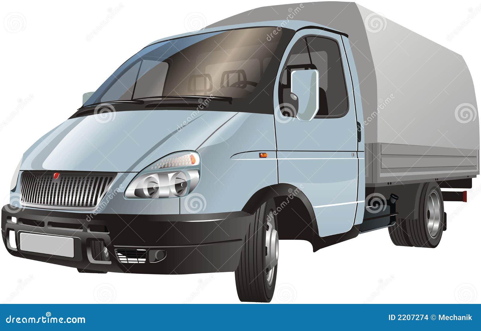 Cargo Truck Isolated On Grey Background. Trucks Delivering Vehicle ...