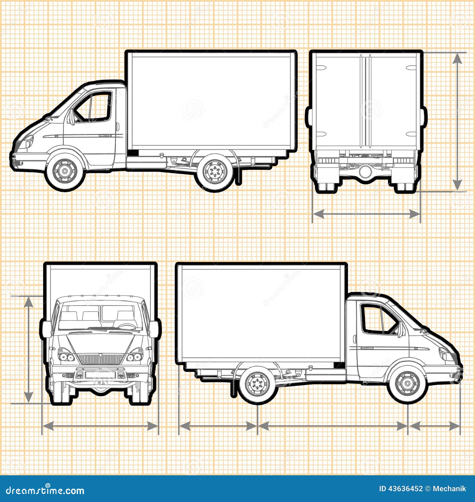 Delivery Cargo Truck stock vector. Illustration of driving - 43636452