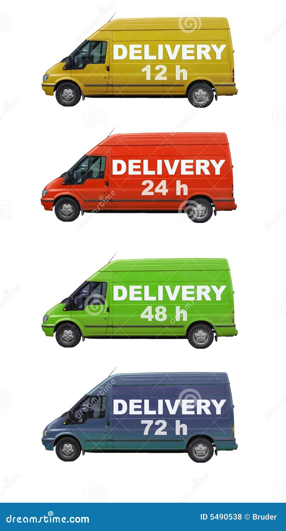 Delivery Cars Isolated on White Stock Photo - Image of glass, door: 5490538