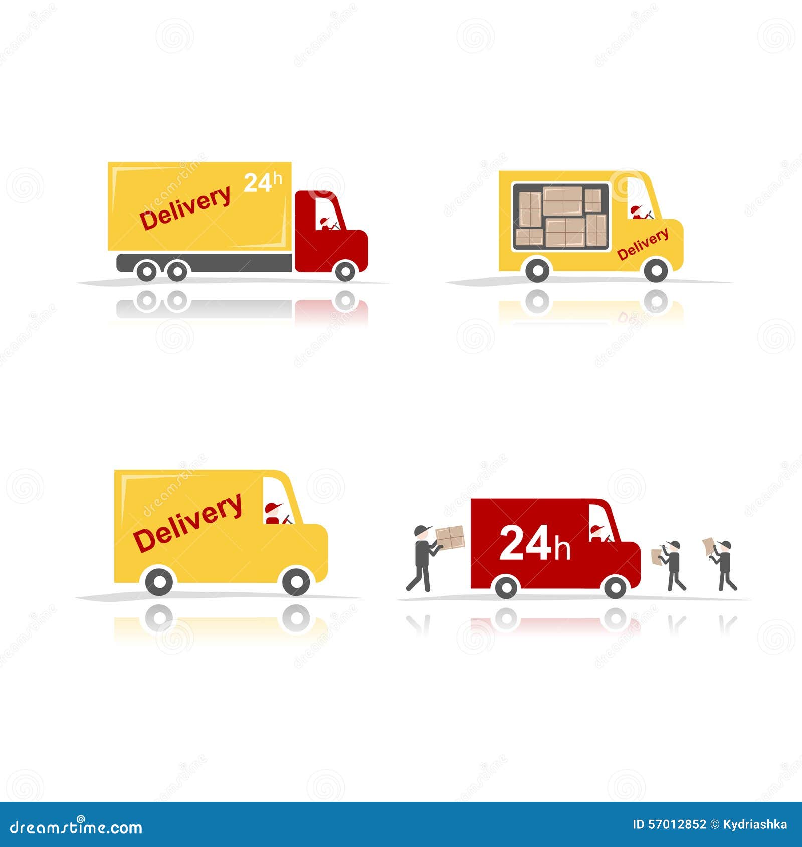 Delivery Cars, Set for Your Design Stock Vector - Illustration of ...