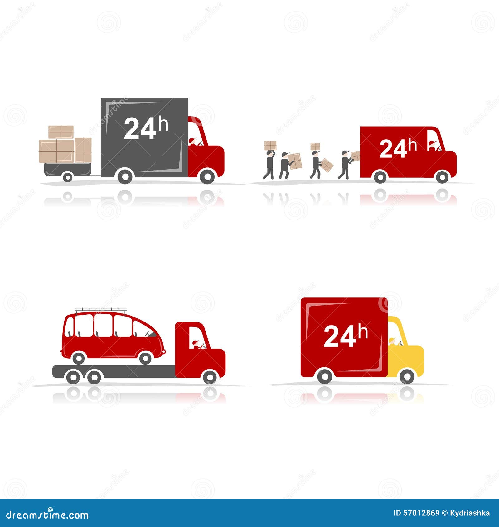 Delivery Cars, Set for Your Design Stock Vector - Illustration of ...