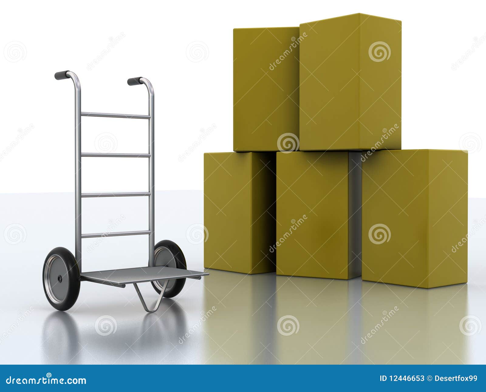 Delivery Cart Stock Image | CartoonDealer.com #12446653