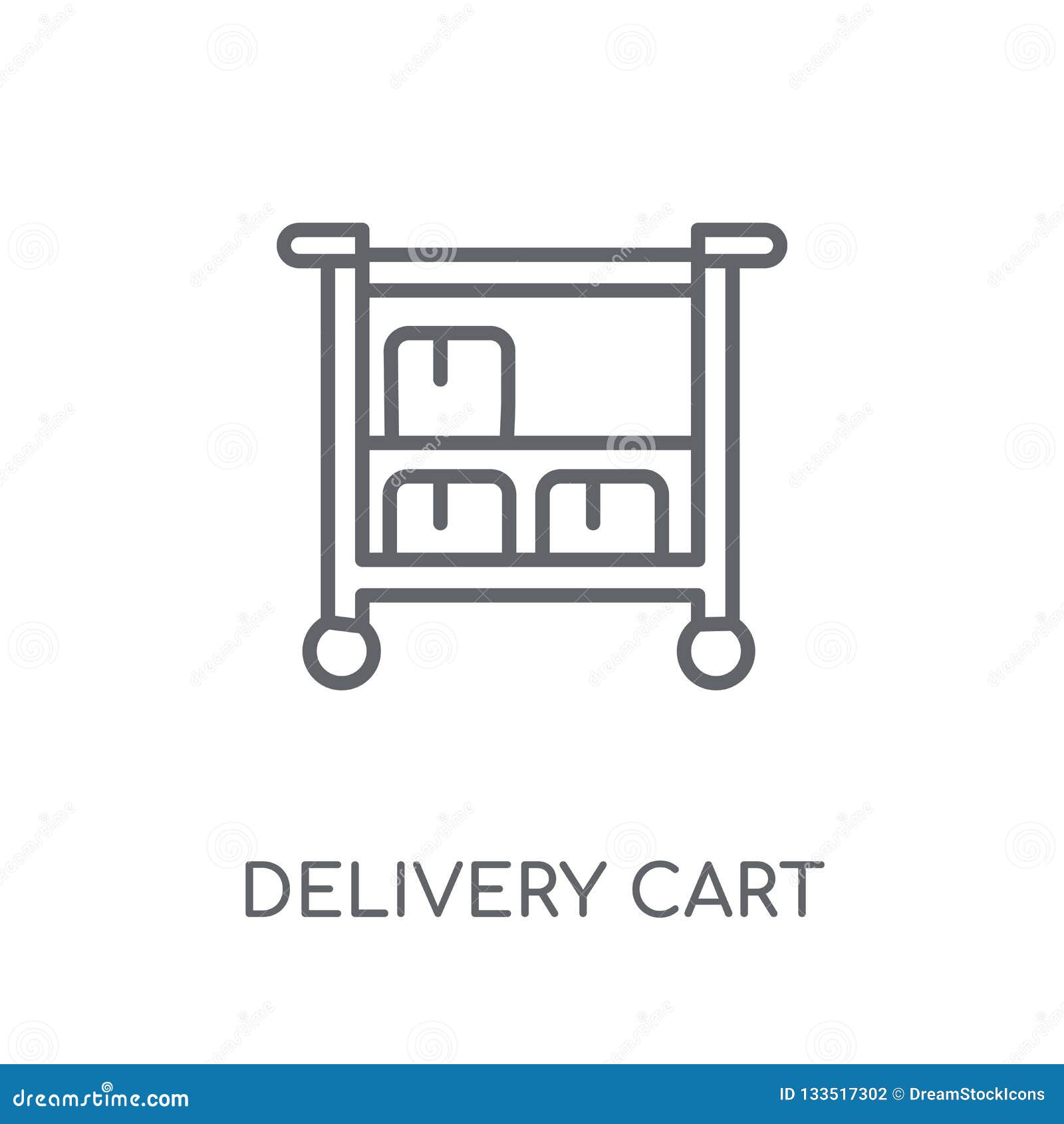 Delivery Cart Linear Icon. Modern Outline Delivery Cart Logo Con Stock ...