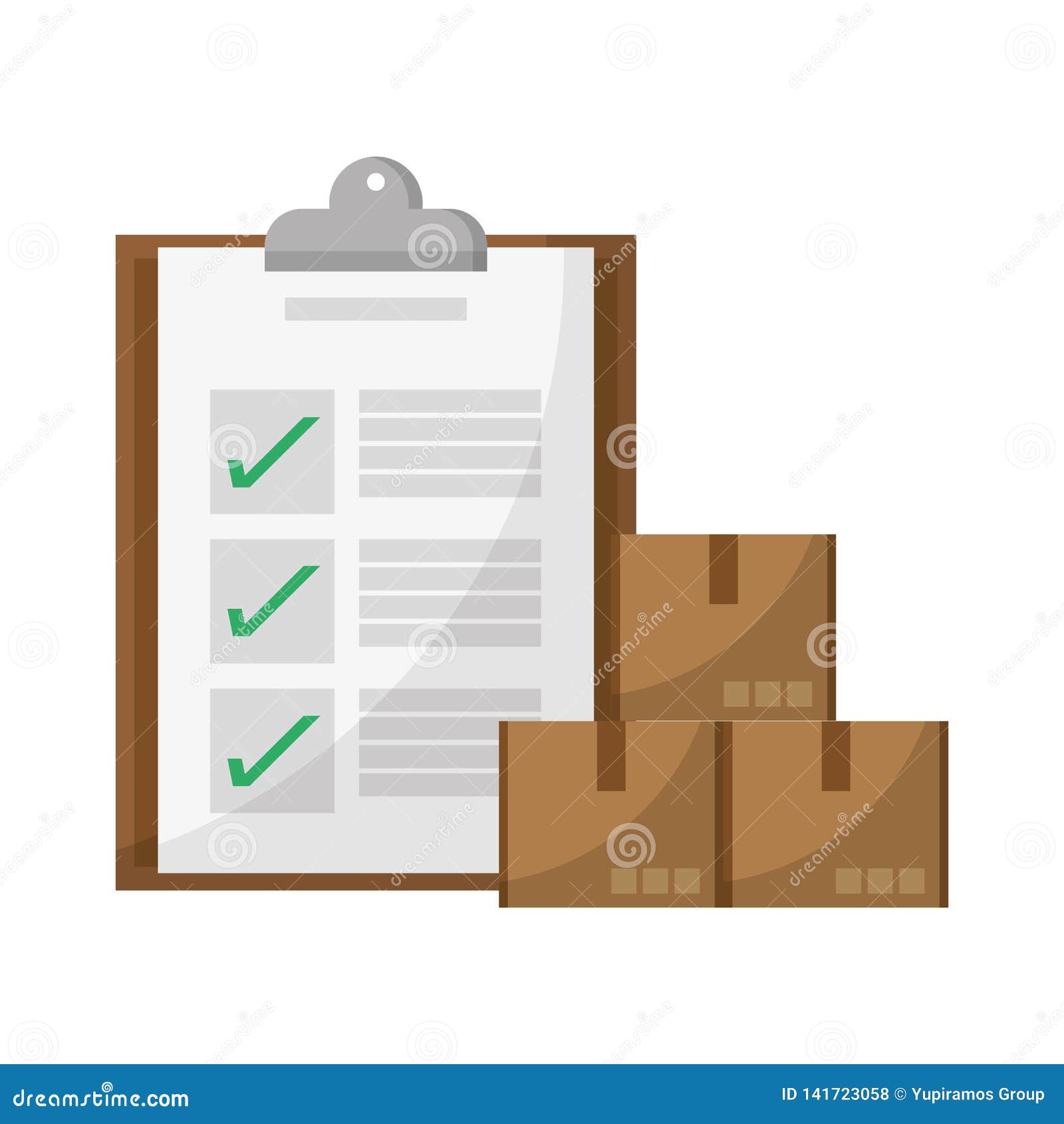 Delivery Checklist and Boxes Stock Vector - Illustration of motion ...