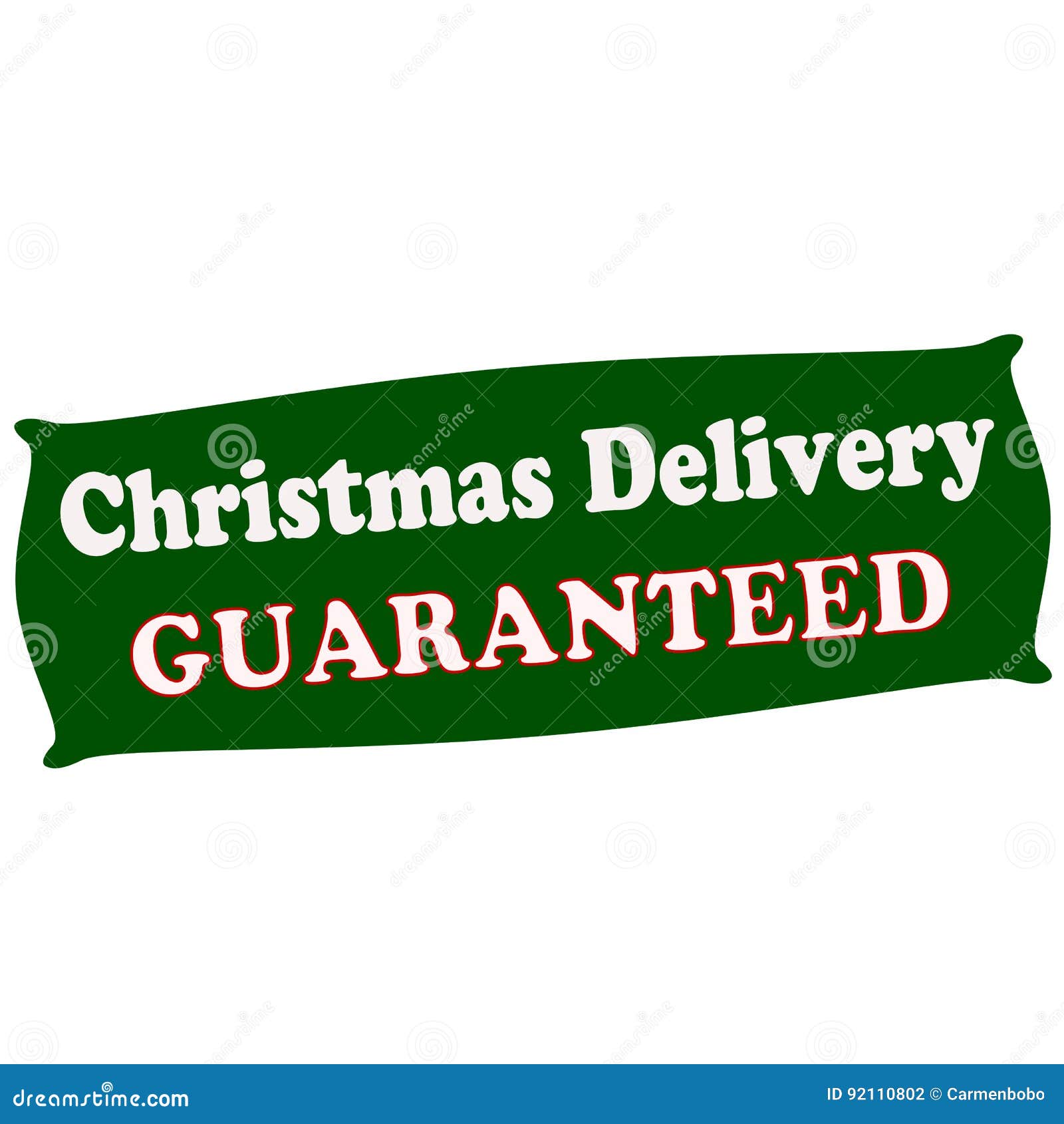 Delivery Christmas Guaranteed Stock Illustration - Illustration of ...