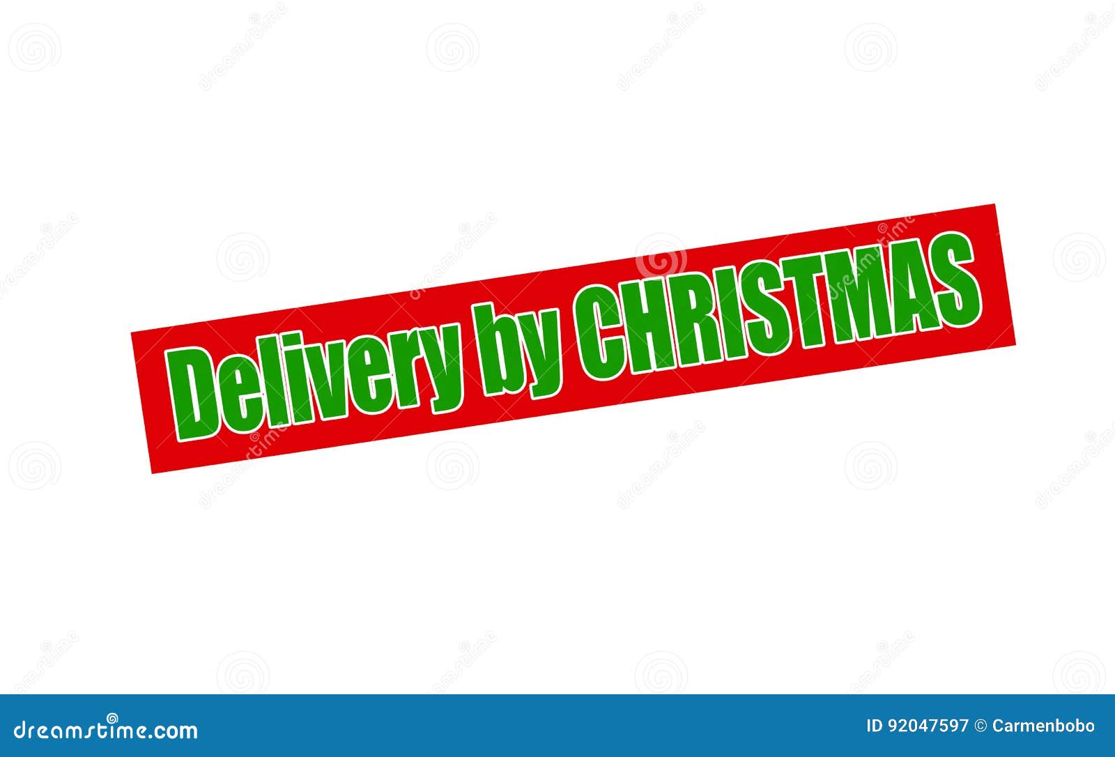 Delivery by Christmas stock illustration. Illustration of rubber - 92047597