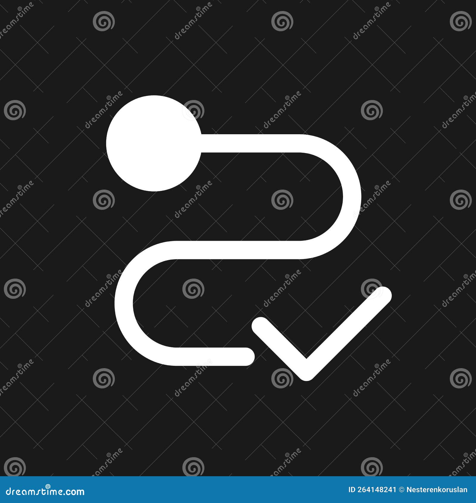 Delivery Completed Dark Mode Glyph Ui Icon Stock Vector - Illustration ...