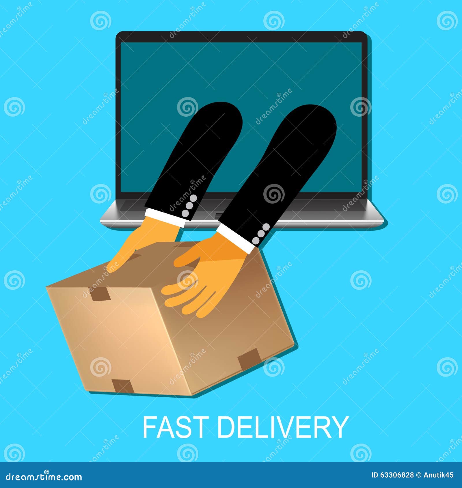 Delivery Concept in Flat Style for Web, Vector, Illustration Stock ...