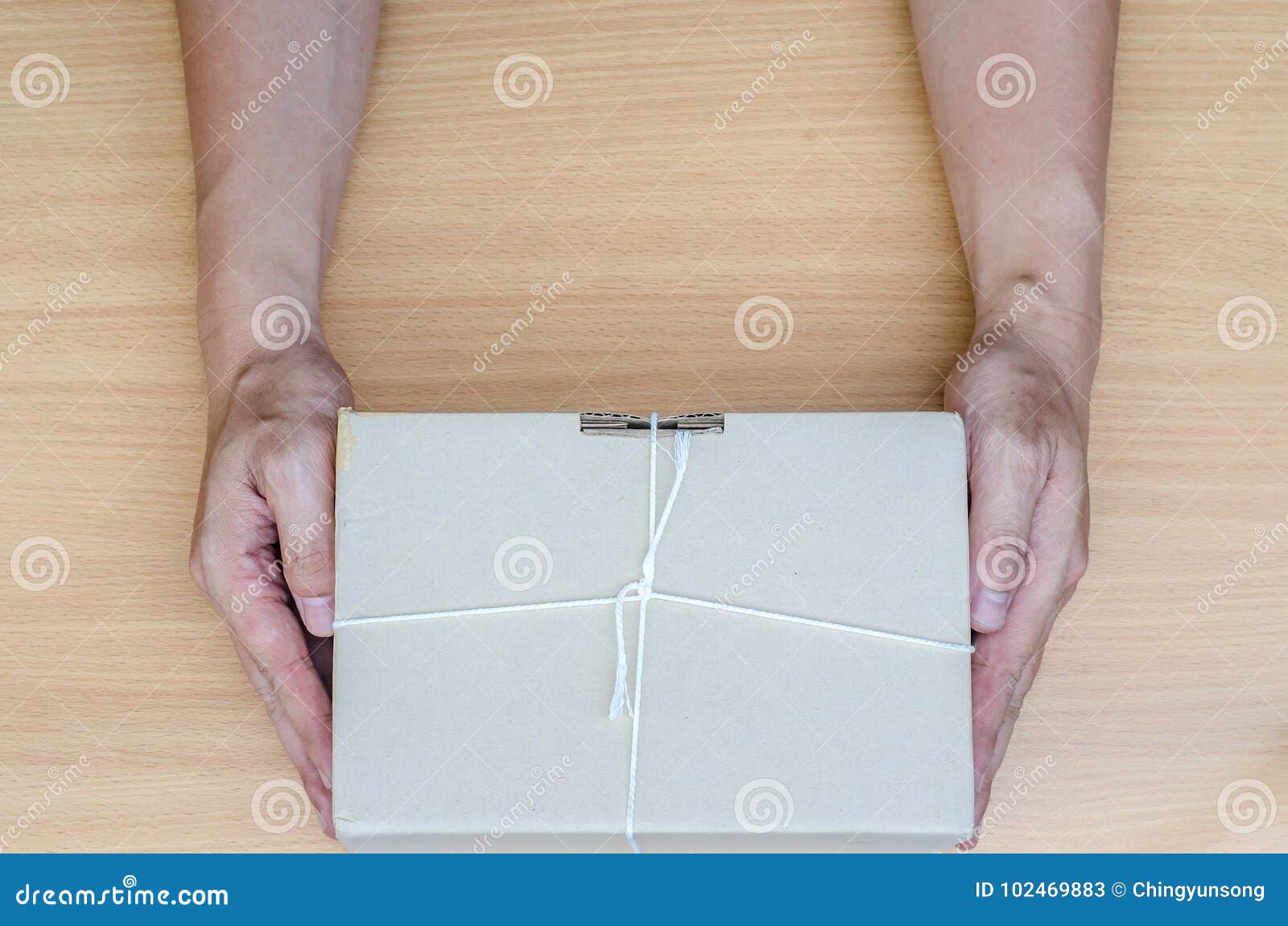 Delivery Concept. Hand Holding Package Stock Image - Image of carton ...