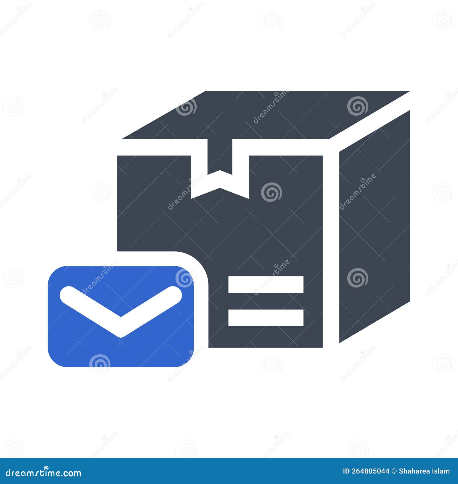 Delivery Confirmation Email Icon Stock Vector - Illustration of bundle ...