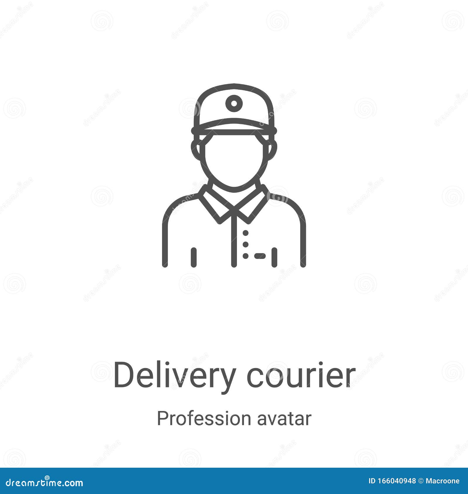 Delivery Courier Icon Vector from Profession Avatar Collection. Thin ...