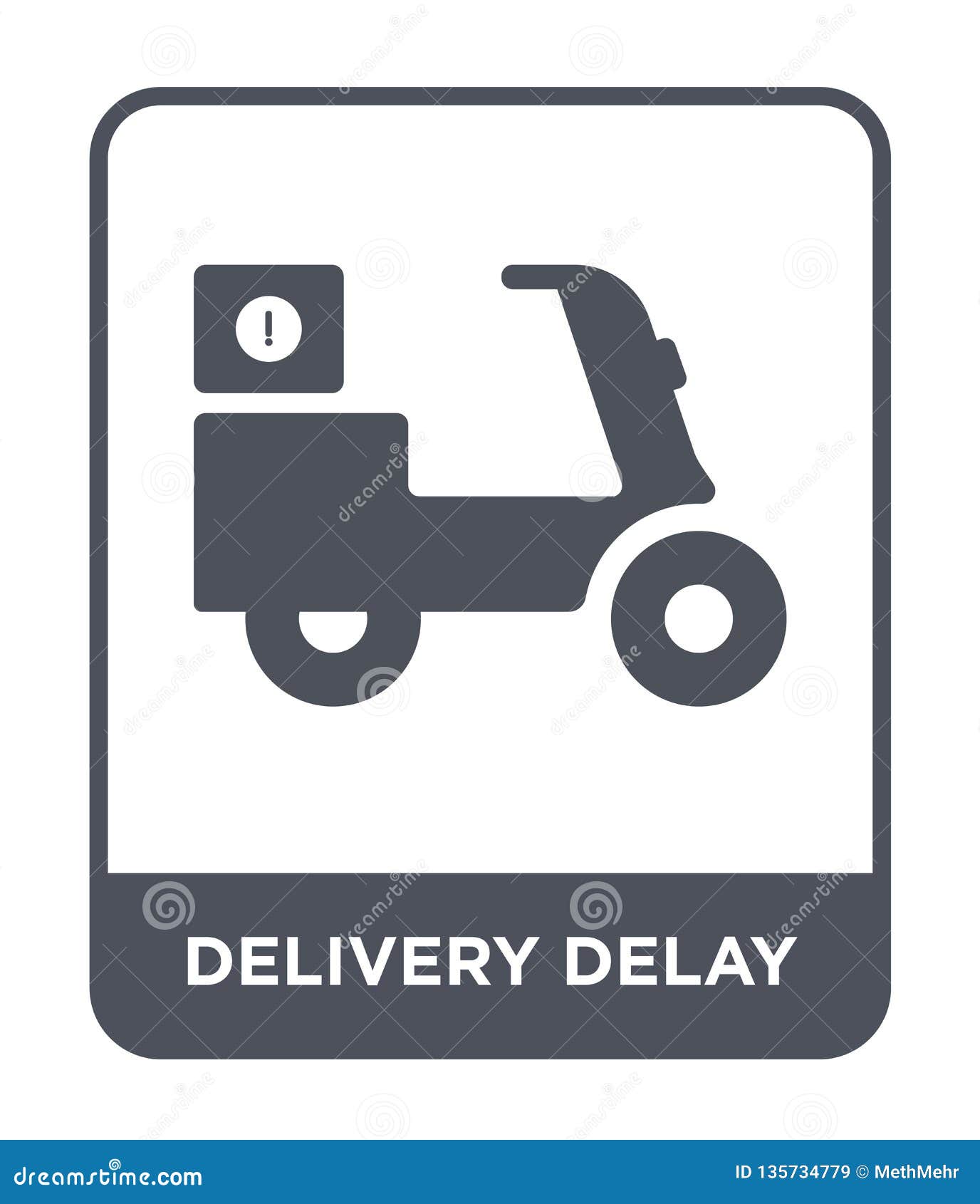 Delivery Delay Icon in Trendy Design Style. Delivery Delay Icon ...