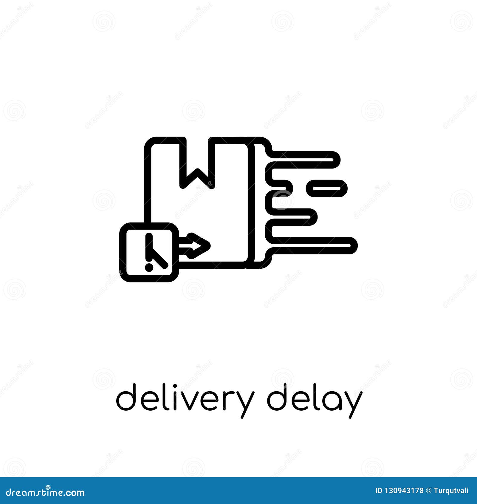 Delivery Delay Icon. Trendy Modern Flat Linear Vector Delivery D Stock ...
