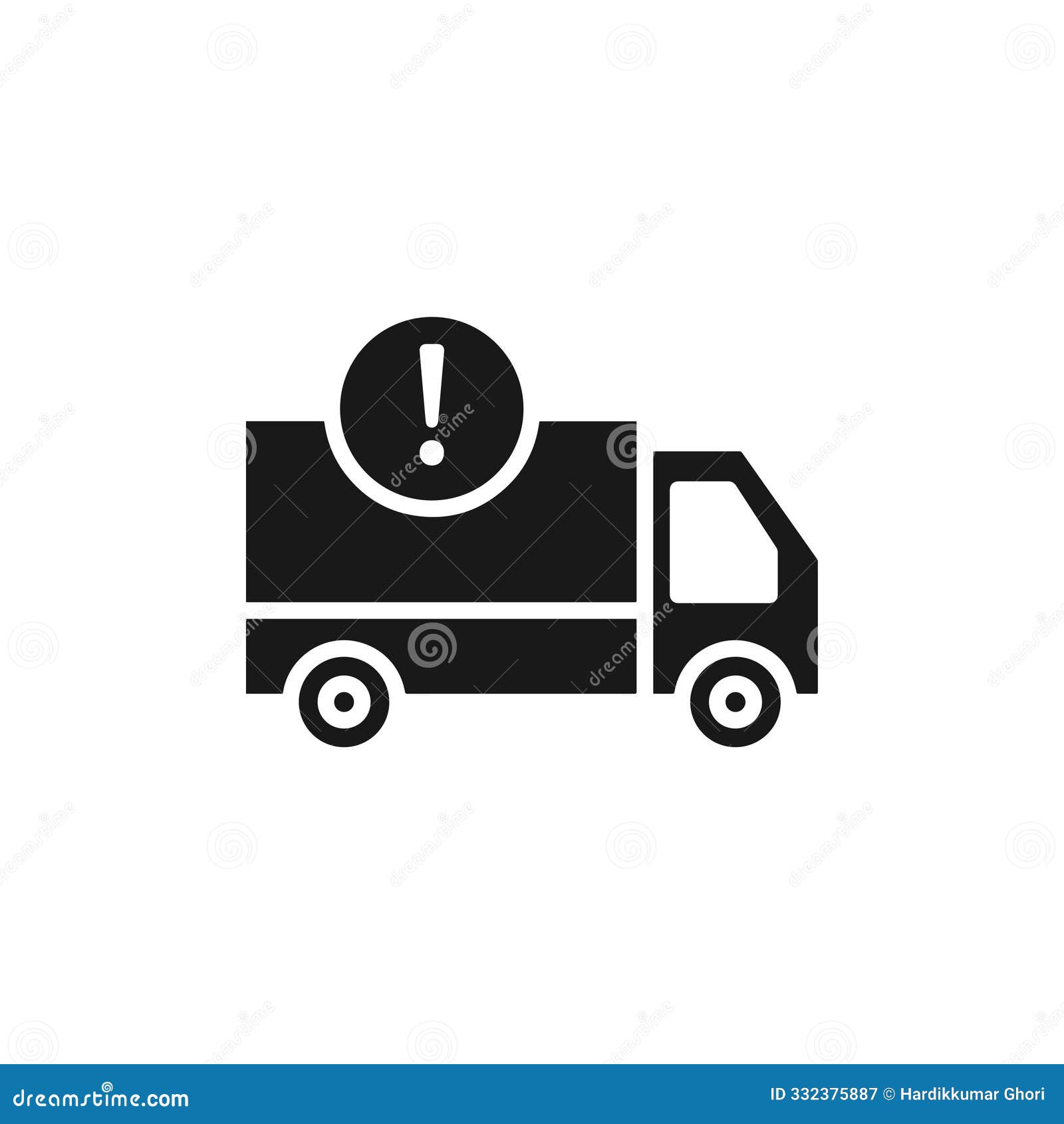 Delivery Delay Line Icon Isolated on White Background Stock ...