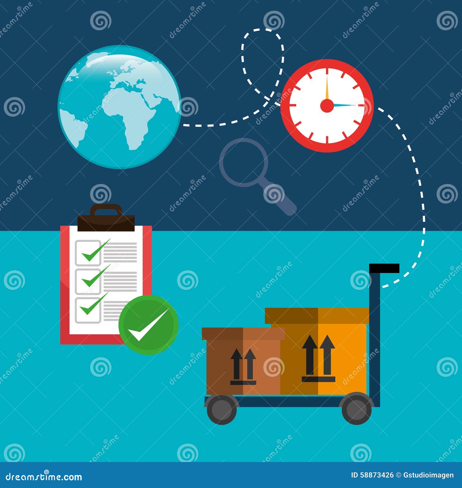 Delivery digital design. stock vector. Illustration of icons - 58873426