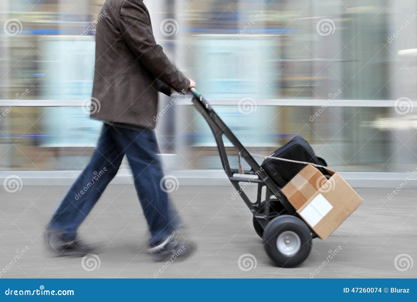 Delivery with Dolly by Hand Stock Photo - Image of post, employment ...