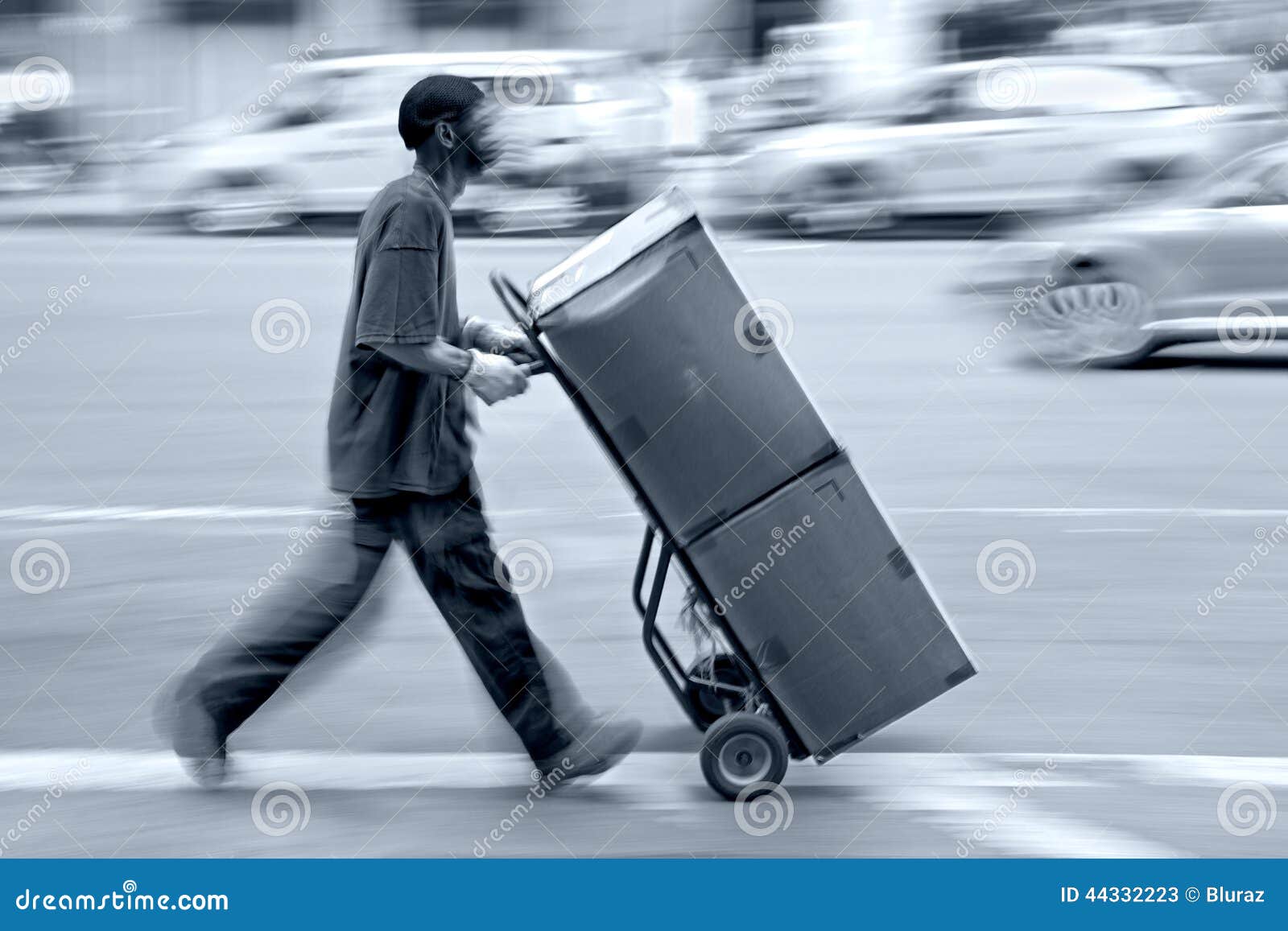 Delivery with Dolly by Hand Stock Image - Image of post, business: 44332223