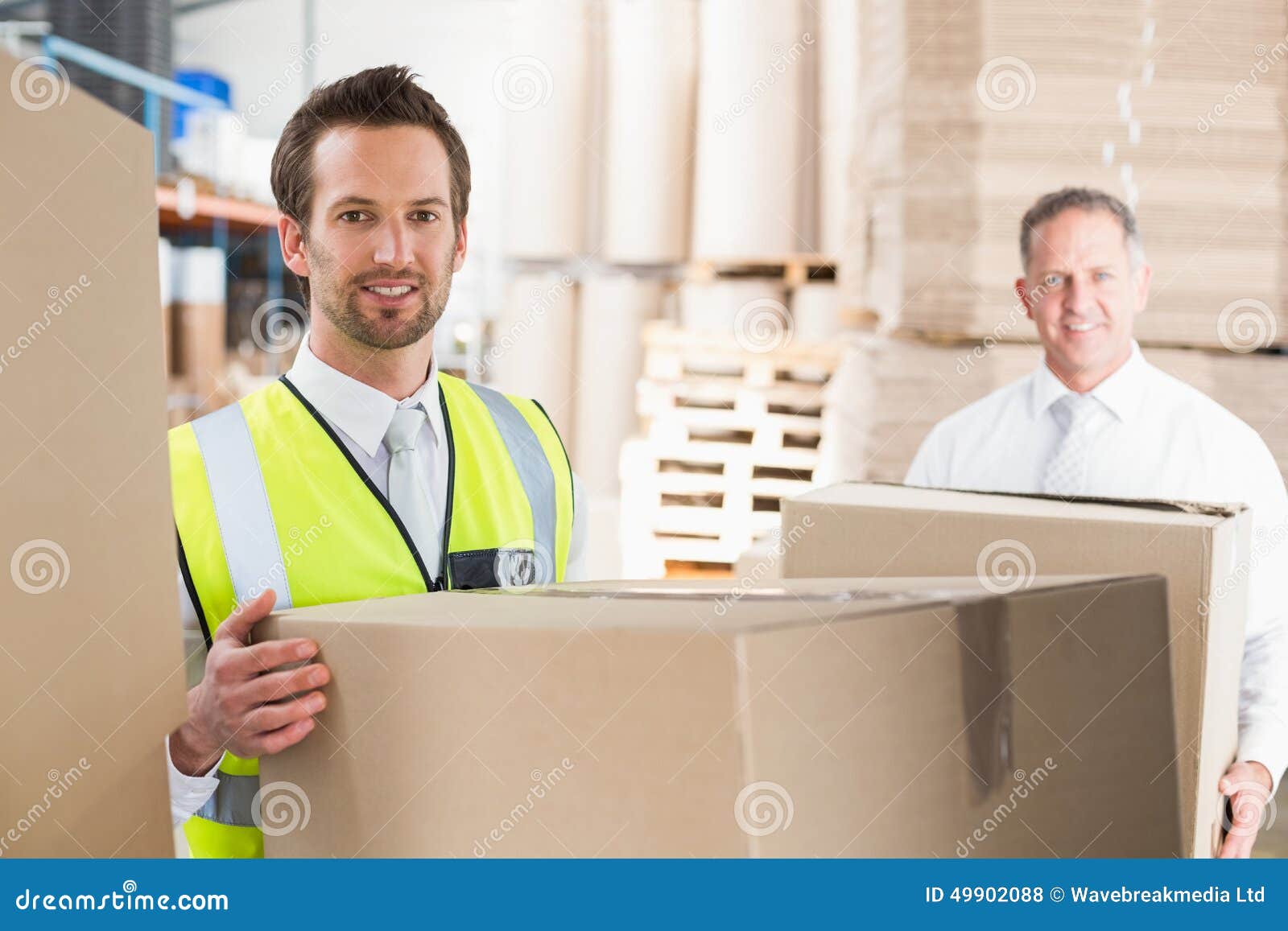 Delivery Driver Loading His Van with Boxes Stock Photo - Image of ...