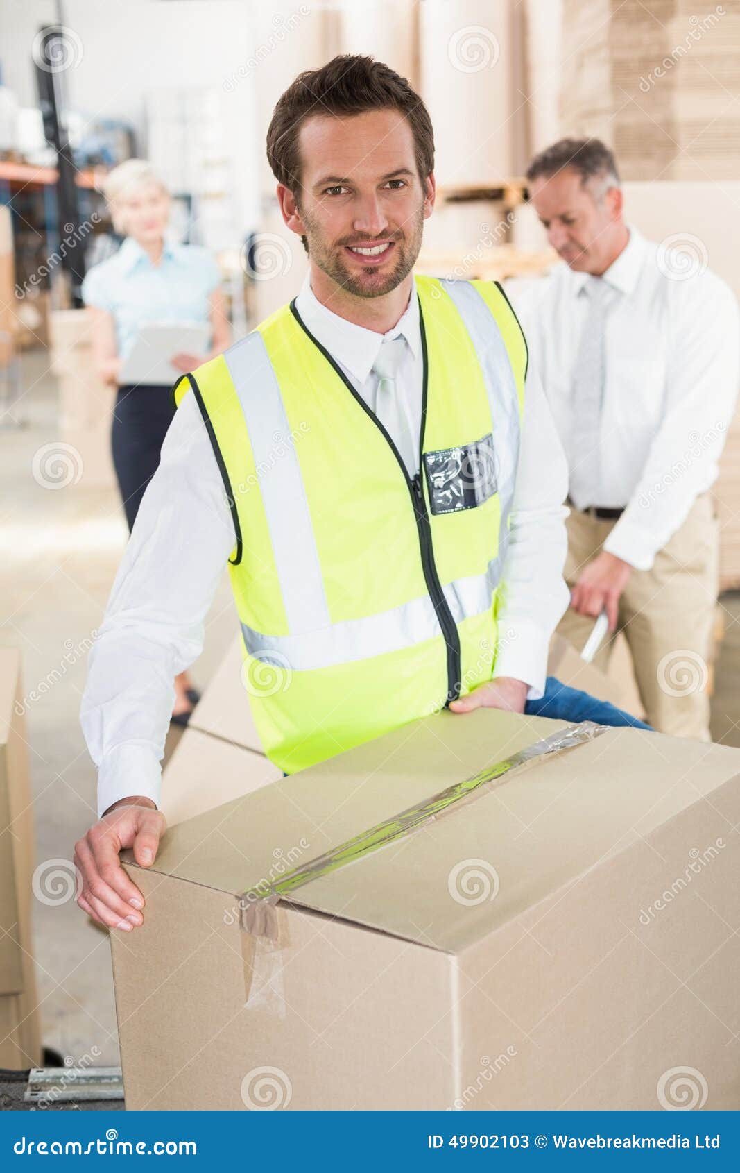 Delivery Driver Loading His Van with Boxes Stock Image - Image of ...