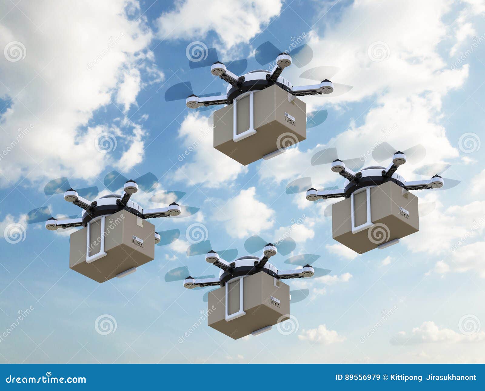 Delivery Drones On World Map Royalty-Free Stock Photo | CartoonDealer ...