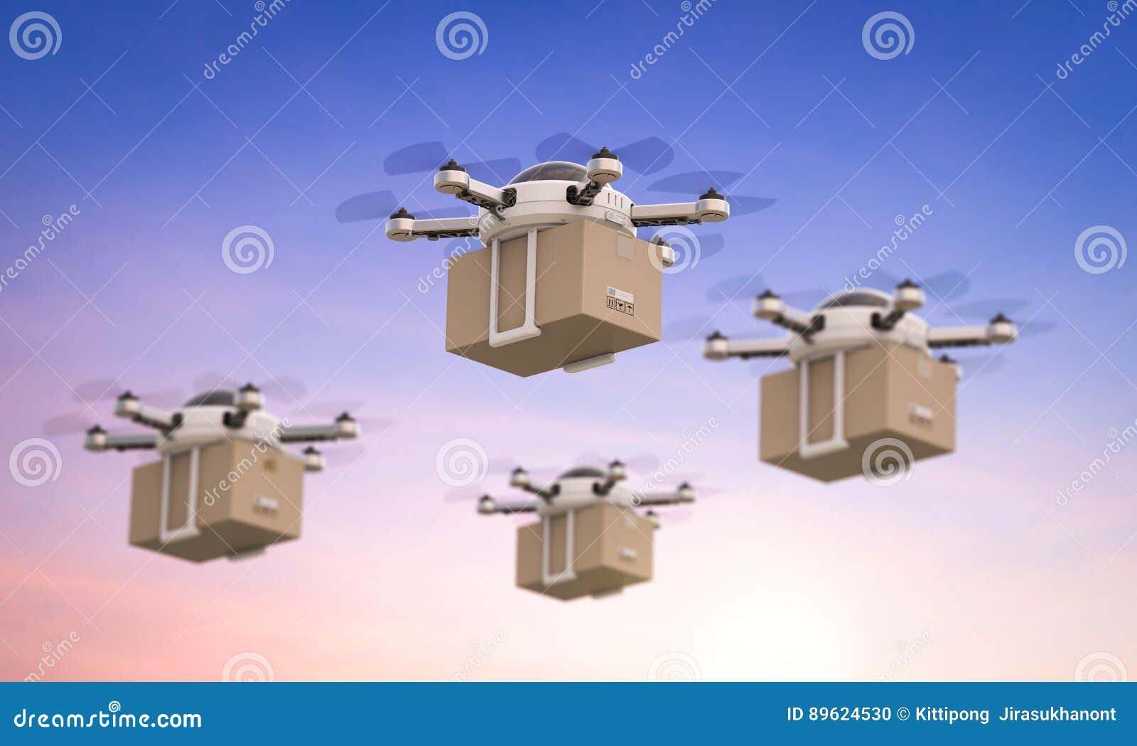 Delivery Drones On World Map Royalty-Free Stock Photo | CartoonDealer ...