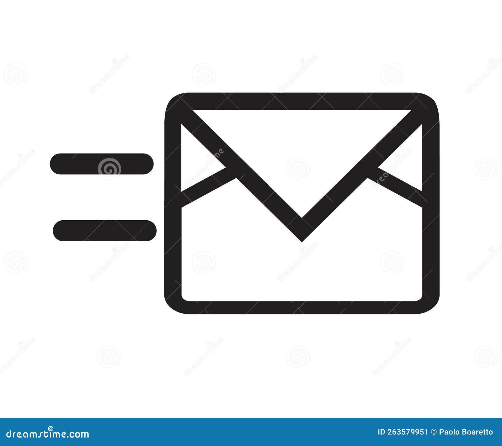 Delivery Envelope Express Fast Mail Service Icon Stock Illustration ...