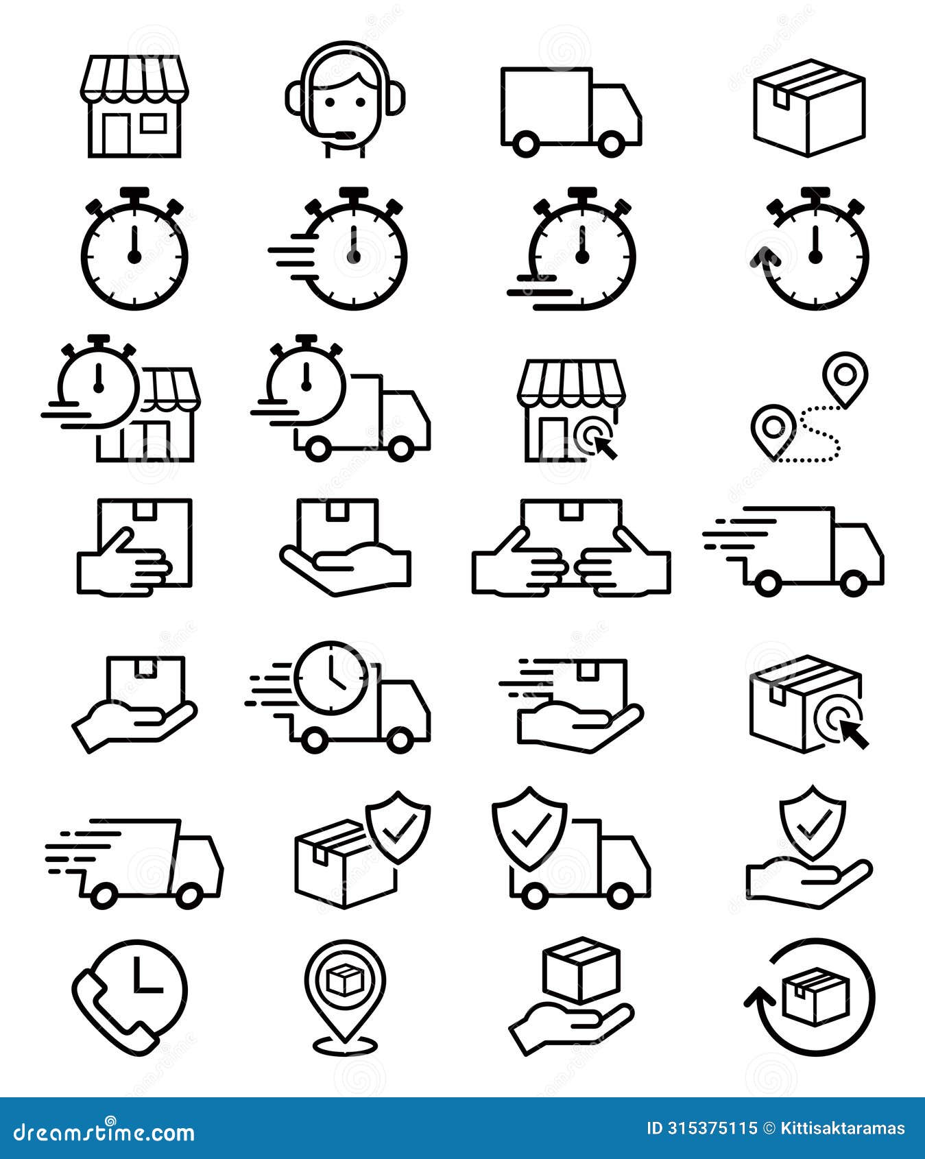 Delivery Express Line Symbol Icon Stock Vector - Illustration of ...