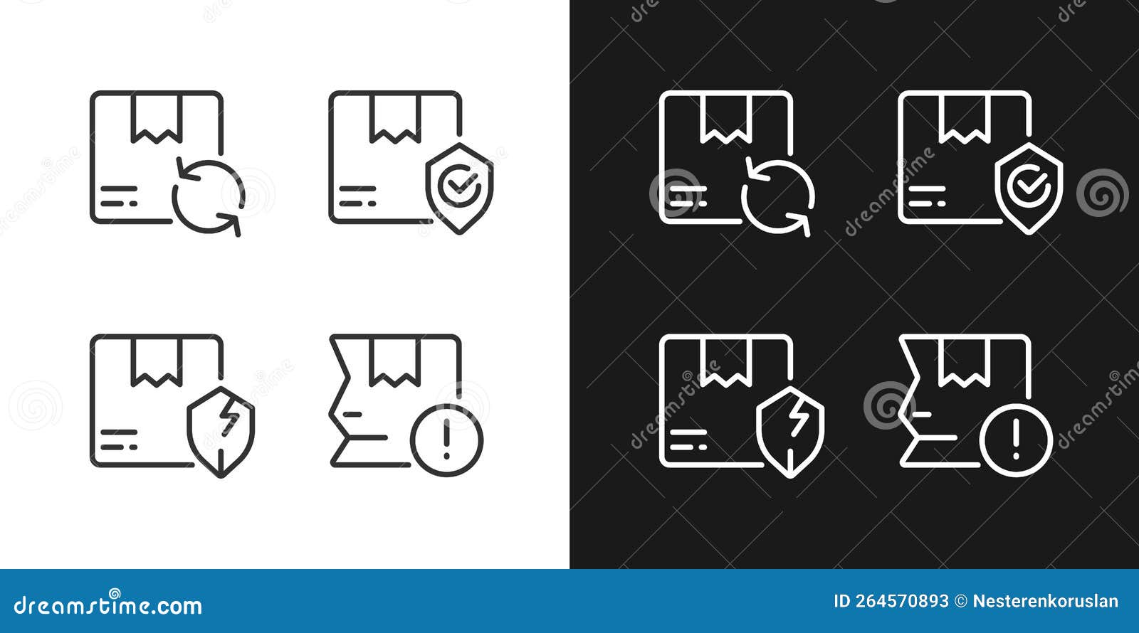 Delivery Features and Issues Pixel Perfect White Linear Icon for Dark ...