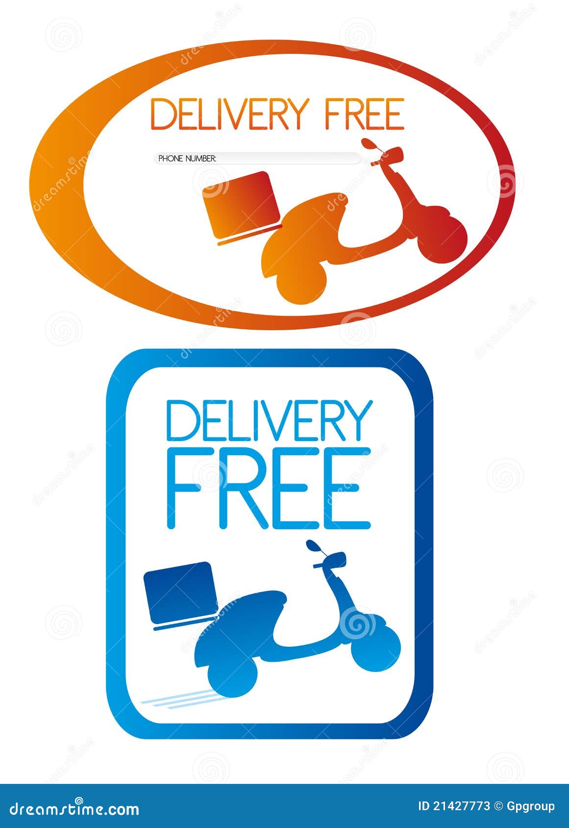 Delivery free stickers stock vector. Illustration of circle - 21427773
